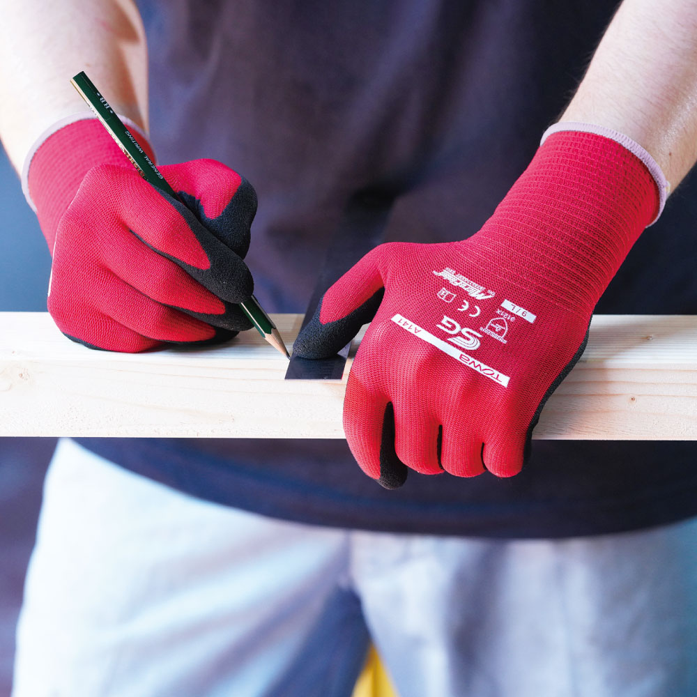 ถุงมือไนล่อนเคลือบโฟม Nitrile TOWA รุ่น SG A141 | เอสโก้ พรีเมี่ยม บริการอุปกรณ์เซฟตี้ ถุงมือ PU ...